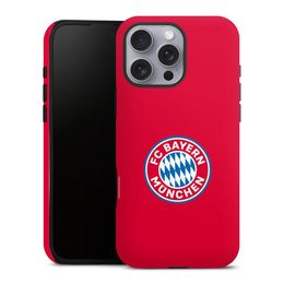 DeinDesign iPhone 16 Pro Max Handy Panzer Handyh&uuml;lle robuste Outdoor H&uuml;lle Schutzh&uuml;lle gl&auml;nzend Fc Bayern M&uuml;nchen Fcb Logo Tough Case