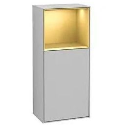 Villeroy & Boch Villeroy und Boch Finion Seitenschrank G510HFGJ 41,8x93,6cm, rechts, Emotion, Regal oben Gold matt, Light grey matt