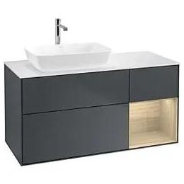 Villeroy & Boch Villeroy und Boch Finion Waschtischunterschrank G811PCHG 120cm, Abdeckplatte white matt, Emotion, Regale Oak Veneer, Midnight Blue Matt Lacquer