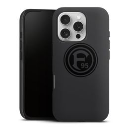 DeinDesign iPhone 16 Pro Handy Panzer Handyh&uuml;lle robuste Outdoor H&uuml;lle Schutzh&uuml;lle matt F95 Fortuna D&uuml;sseldorf Logo Tough Case