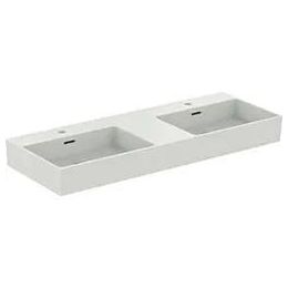 Ideal Standard Extra Doppel-Waschtisch R055901 je 1 Hahnloch, mit Überlauf, geschliffen, weiß