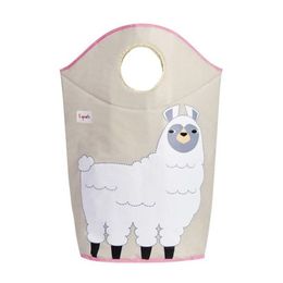 3 Sprouts Laundry Hamper - White Llama