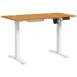 Vinsetto Höhenverstellbarer Schreibtisch Elektrisch 120x60cm Computertisch Natur