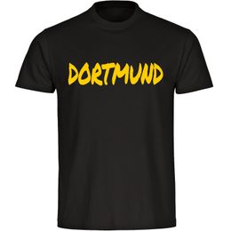 multifanshop Herren T-Shirt - Dortmund - Textmarker - Druck gelb - Männer