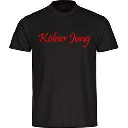 multifanshop Kinder T-Shirt - Köln - Kölner Jung - Druck rot - Kind