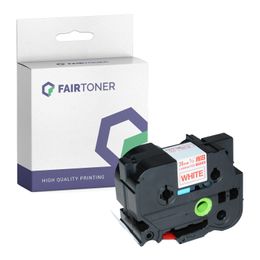 FairToner Kompatibel für Brother TZE-262 Schriftband 36mm/8m Rot auf Weiss