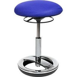 Topstar Fitness-Hocker SITNESS BOB, ergonomisches Sitzen, Sitzhöhe 440 bis 570 mm, blau, Gestell verchromt