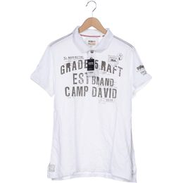 CAMP DAVID Herren Poloshirt, weiß, Gr. 52