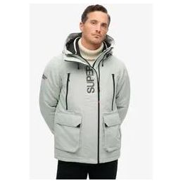 Outdoorjacke Superdry "HOOD ULTIMATE EMB WINDBREAKER" Gr. M, grau (puritan grau) Herren Jacken