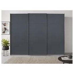 Schwebetürenschrank Rauch "Kleiderschrank Schrank Garderobe TOPSELLER OTELI inkl. Inneneinteilung" Schränke Gr. B/H/T: 271 cm x 210 cm x 62 cm, grau (graumetallic) mit 3 Innenschubladen sowie zusätzlichen Einlegeböden MADE IN GERMANY