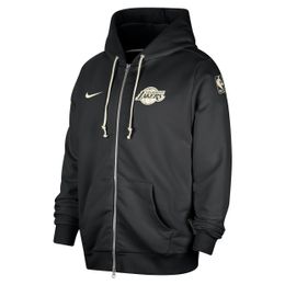 Los Angeles Lakers Standard Issue Nike Dri-FIT NBA-Hoodie mit durchgehendem Reißverschluss (Herren) - Schwarz