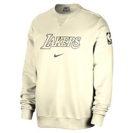 Los Angeles Lakers Standard Issue Nike Dri-FIT NBA-Sweatshirt mit Rundhalsausschnitt für Herren - Weiß