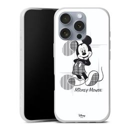 DeinDesign iPhone 16 Pro Handy Silikon H&uuml;lle Case wei&szlig; Handyh&uuml;lle Mickey Mouse Disney Official Licensed Product Silikon Case