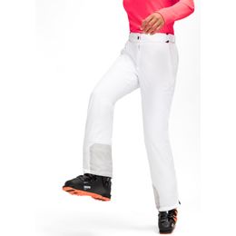 Skihose Maier Sports "Steffi Slim" Gr. 23, Kurzgrößen, weiß, Damen, 100% Polyester, Hosen, Damen Schneehose,atmungsaktiv, wind/wasserdicht, Slim Fit