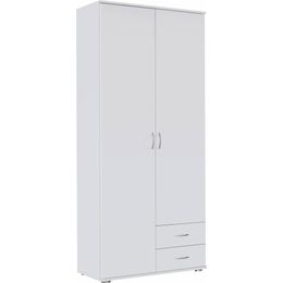 Kleiderschrank Rauch "Twin Schrank Garderobenschrank Schlafzimmerschrank Topseller" Schränke Gr. B/H/T: 85cm x 188cm x 52cm, 2 St., weiß Drehtürenschrank Kleiderschrank Schränke mit 2 Schubladen Bestseller