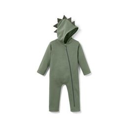 Tchibo Kinder-Sweat-Overall mit Dino-Applikation - Dunkelgrün - Kinder - Gr.: 62/68