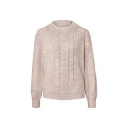 Tchibo Grobstrickpullover mit Zopfmuster - Creme/Meliert - Gr.: S