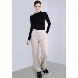 Stoffhose Imperial Gr. L (40), N-Gr, beige (mastice), Damen, Web, Obermaterial: 72% Polyester, 23% Viskose, 5% Elasthan, Hosen, lässig weite Hose mit Gummibund im Rücken