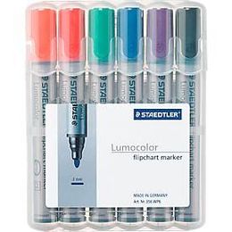 Staedtler Flipchartmarker Lumocolor 356, farbsortiert, 6er-Set