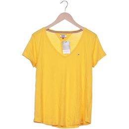 Tommy Jeans Damen T-Shirt, gelb, Gr. 42