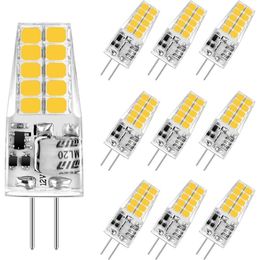 G4 led 3,5 w Leuchtmittel, warmweiß 3000 k, LED-G4-Leuchtmittel, 350 lm, Ersatz für 20 W/35 w Halogenlampen, 12 v ac/dc, flimmerfrei, nicht dimmbar,