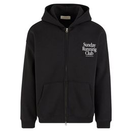 Another Cotton Lab Sweatjacke 'Sunday Running Club' Herren Größe M schwarz / weiß