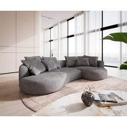 DeLife Sofa Edina 330x170 cm Mikrofaser Grau, Big Sofas