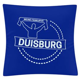 multifanshop® Kissenbezug - Duisburg - Meine Fankurve - Druck weiß