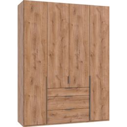 Kleiderschrank wimex "New York" Schränke Gr. B/H/T: 180cm x 236cm x 58cm, 4 St., braun (plankeneichefarben) wahlweise 208 oder 236cm hoch