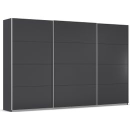 Schwebetürenschrank Rauch "Kleiderschrank Schrank Garderobe AGORDO mit Dekor- oder Hochglanzfront" Schränke Gr. B/H/T: 360 cm x 229 cm x 62 cm, 3 St., grau (graumetallic) durchdachte Innenausstattung, in 4 Breiten und 2 Höhen MADE IN GERMANY