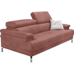 2,5-Sitzer Egoitaliano "Soul, Design und Sitzkomfort auf hohem Niveau, tolle Details", braun (chedar wood), B:200cm H:76cm T:106cm, Sofas, inkl. Kopfteilverstellung f&uuml;r noch mehr Komfort, Designfu&szlig;