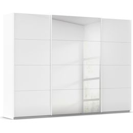 Schwebetürenschrank Rauch "Kleiderschrank Kleiderschränke Schrank Garderobe AGORDO mit Glasfront" Schränke Gr. B/H/T: 315 cm x 229 cm x 62 cm, 3 St., weiß (alpinweiß, glas kristallweiß) durchdachte Innenausstattung, in 4 Breiten und 2 Höhen MADE IN GERMANY