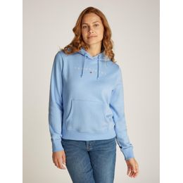 Kapuzensweatshirt Tommy Jeans "TJW REG LINEAR HOODIE" Gr. M (38), blau (vessel blue) Damen Sweatshirts mit Logoschriftzug