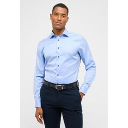 Langarmhemd Eterna "SLIM FIT" Gr. 38, Normalgrößen, blau (mittelblau) Herren Hemden