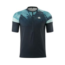 Radtrikot Gonso "VEDELLO" Gr. M, blau (nachtblau), Herren, 92% Polyester (Recycelt), 8% Elasthan, Trikots, Herren MTB-Radshirt kurzarm, leichtes Fahrradtrikot, Funktionsshirt