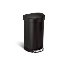 simplehuman 45L halbrunder Pedalbehälter, schwarz