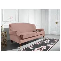 Guido Maria Kretschmer Home & Living 3-Sitzer GUIDO MARIA KRETSCHMER HOME & LIVING "Rennes", rosa (rosé), B:200cm H:90cm T:93cm, Samtoptik ( 100% Polyester), Baumwollmix (50% Baumwolle, 50% Polyester), Sofas, in Samtoptik oder Baumwoll-Mix