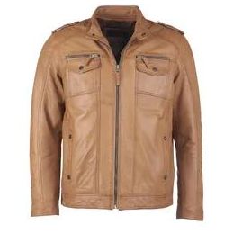 Bikerjacke JCC "1101019-2" Gr. XXL, braun (cognac) Herren Jacken