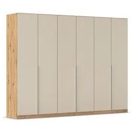 Drehtürenschrank Rauch "Kleiderschrank Schrank Garderobe AGORDO mit Dekor- oder Hochglanzfront" Schränke Gr. B/H/T: 271cm x 210cm x 54cm, 6 St., braun (eiche artisan/champagner) durchdachte Innenausstattung, in 6 Breiten und 2 Höhen MADE IN GERMANY