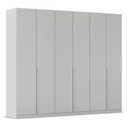 Drehtürenschrank Rauch "Kleiderschrank Schrank Garderobe AGORDO mit Dekor- oder Hochglanzfront" Schränke Gr. B/H/T: 271 cm x 229 cm x 54 cm, 6 St., grau (seidengrau) durchdachte Innenausstattung, in 6 Breiten und 2 Höhen MADE IN GERMANY