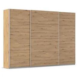 Schwebetürenschrank Rauch "Kleiderschrank Schrank Garderobe AGORDO mit Dekor- oder Hochglanzfront" Schränke Gr. B/H/T: 315cm x 229cm x 62cm, 3 St., braun (eiche artisan) durchdachte Innenausstattung, in 4 Breiten und 2 Höhen MADE IN GERMANY