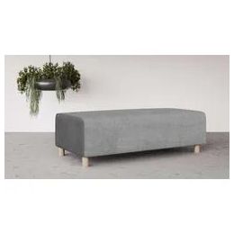 Polsterhocker Inosign "Suyala" Hocker Gr. B/H/T: 153cm x 46cm x 66cm, Chenille-Optik, grau (hellgrau)