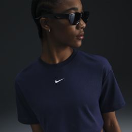 Nike Sportswear Kurz-T-Shirt aus Mesh (Damen) - Blau