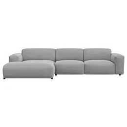 Ecksofa FLEXLUX "Lucera bequem und komfortabel durch hochwertigen Sitzaufbau, L-Form" Sofas Gr. B/H/T: 319cm x 73cm x 171cm, Chenille, Chaiselongue links, grau (sophisto grau) modern & anschmiegsam, Kaltschaum, Stahl-Wellenunterfederung