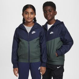 Nike Sportswear Windrunner Repel-Jacke mit Kapuze für ältere Kinder - Blau