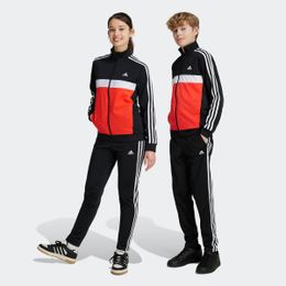 Trainingsanzug adidas Sportswear "U 3S TIBERIO TS" Gr. 164, grün (black, bright red, white) Kinder Sportanzüge