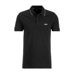 Poloshirt BOSS Green "Paule 4" Gr. M, schwarz (black003) Herren Shirts mit Polokragen