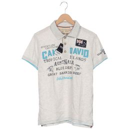 CAMP DAVID Herren Poloshirt, grau, Gr. 46