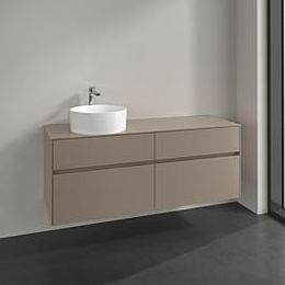 Villeroy & Boch Villeroy und Boch Collaro Waschtischunterschrank C046B0VM 140x54,8x50cm, Waschtisch links, LED-Beleuchtung 10,4W, taupe