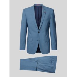 Roy Robson Slim Fit Anzug aus Schurwoll-Mix mit Pin am Revers